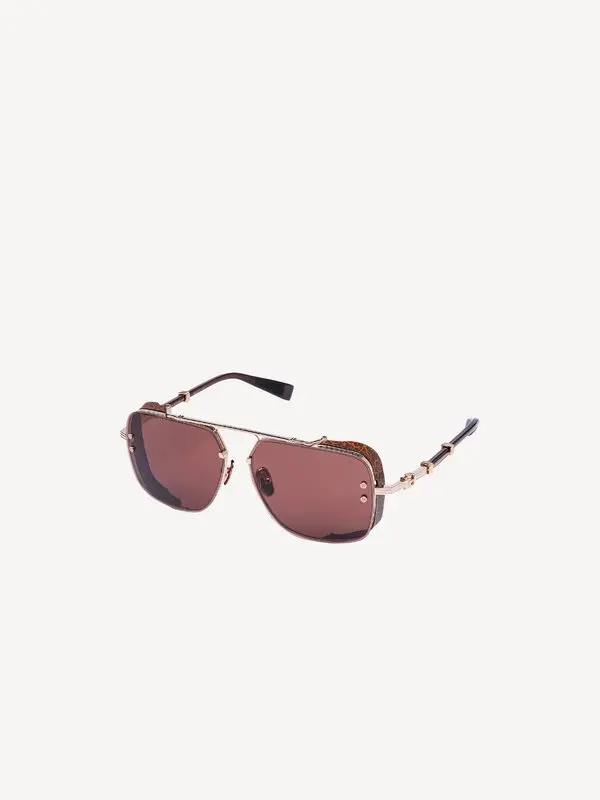 Balmain Legend Aviator Sunglasses - Brown