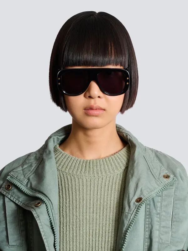 Balmain Pulse Aviator Sunglasses - Black