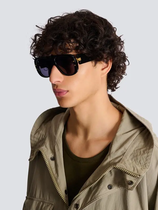 Balmain Pulse Aviator Sunglasses - Black