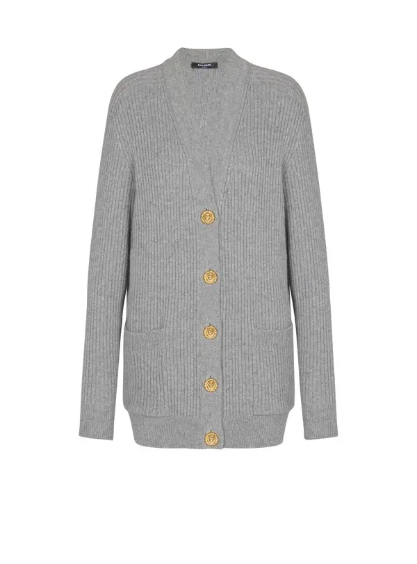 Balmain Buttoned Cashmere Cardigan