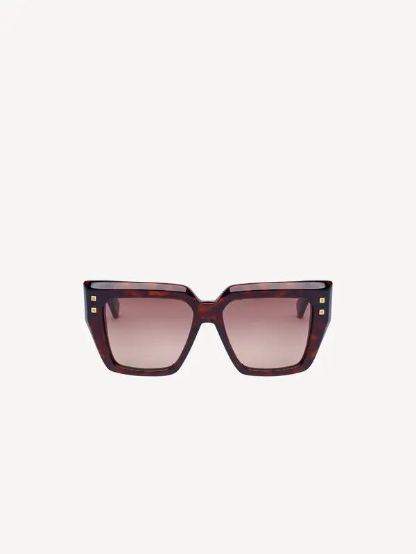 Balmain B-fame Cat-eye Sunglasses - Brown