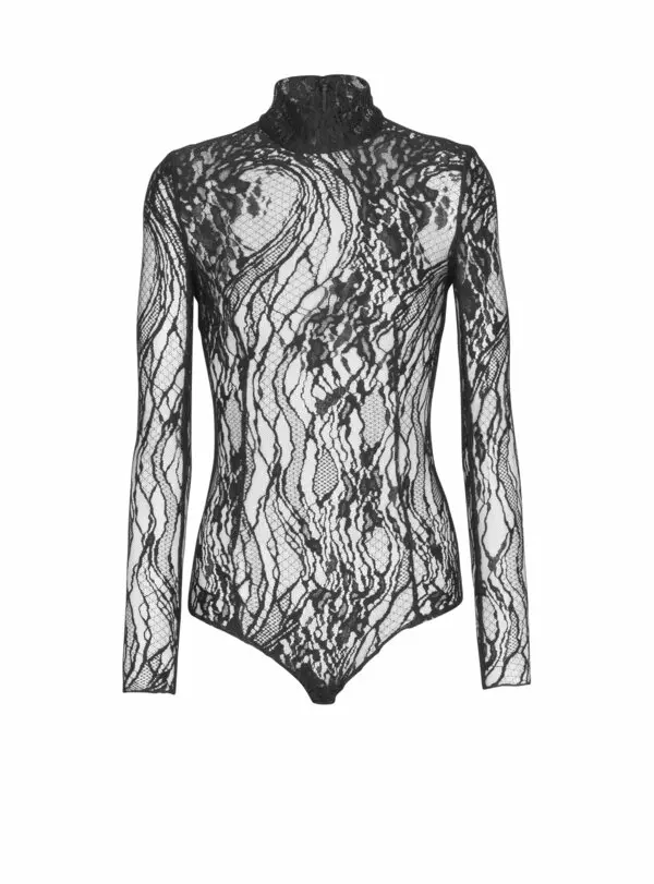Balmain Lace Bodysuit - Black