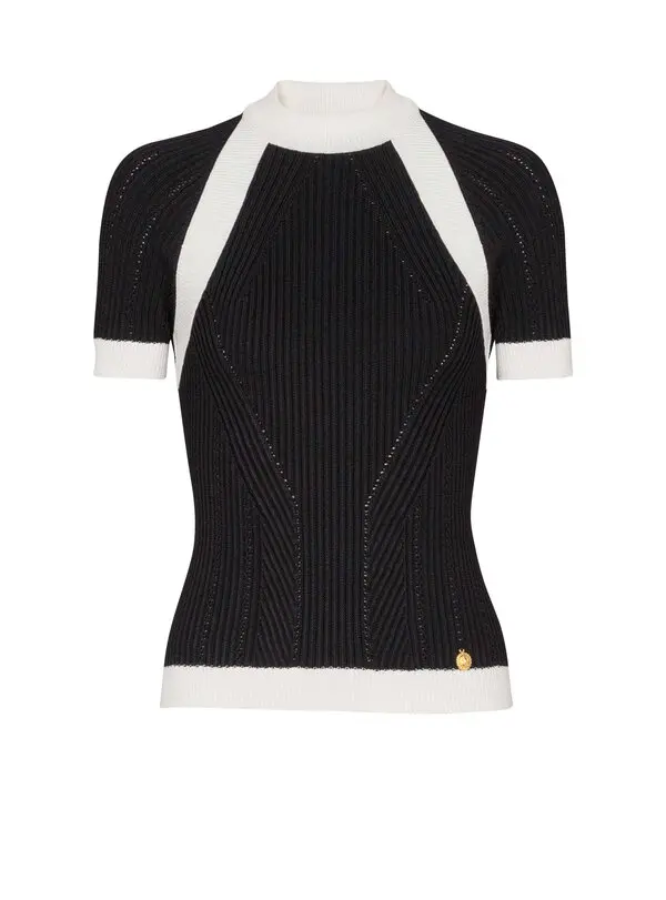Balmain Short-sleeve Knit Top