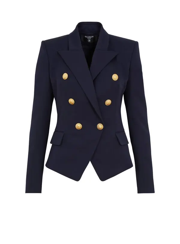 Balmain Fitted Wool Double-breasted Jacket