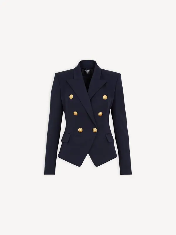 Balmain Fitted Wool Double-breasted Jacket