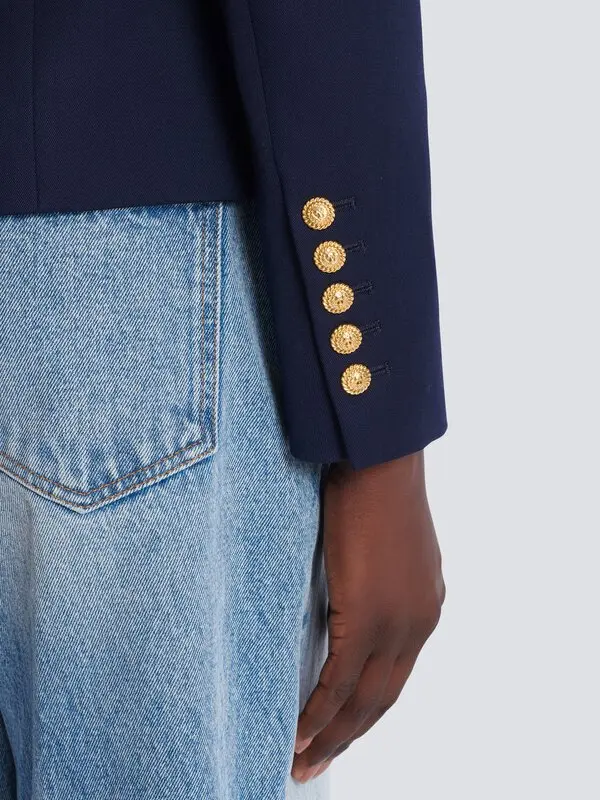 Balmain Fitted Wool Double-breasted Jacket