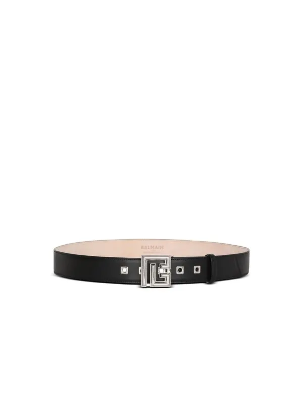 Balmain Leather P-belt - Black