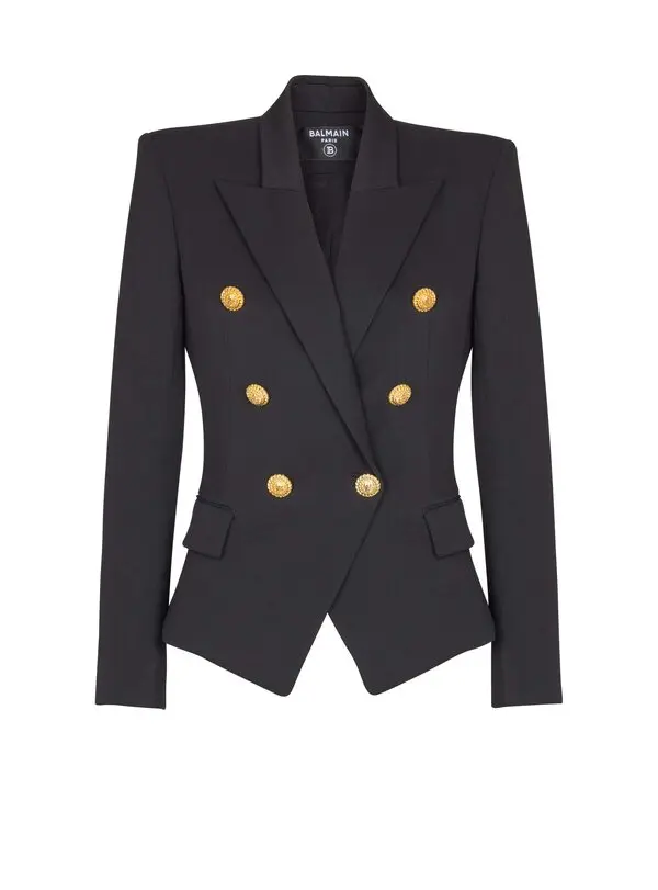 Balmain Grain De Poudre Fitted Jacket