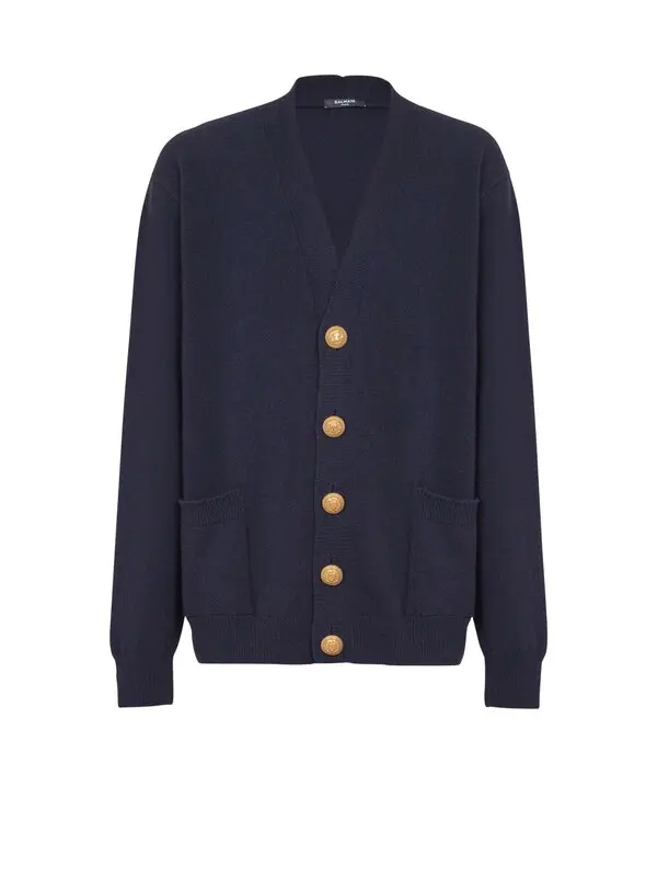 Balmain Eco-cashmere Cardigan - Navy
