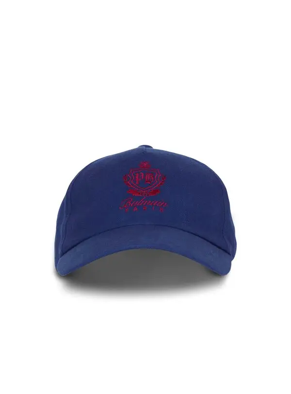 Balmain Cotton Baseball Cap - Blue