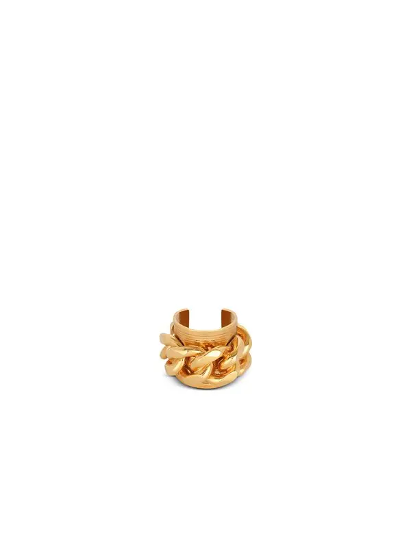 Balmain Brass Chain Ring - Gold