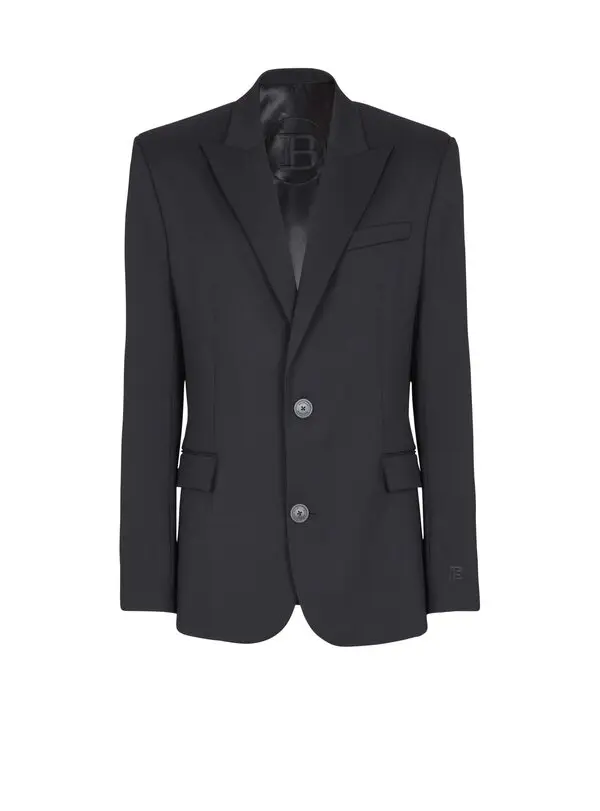 Balmain Wool Tailored Jacket - Black