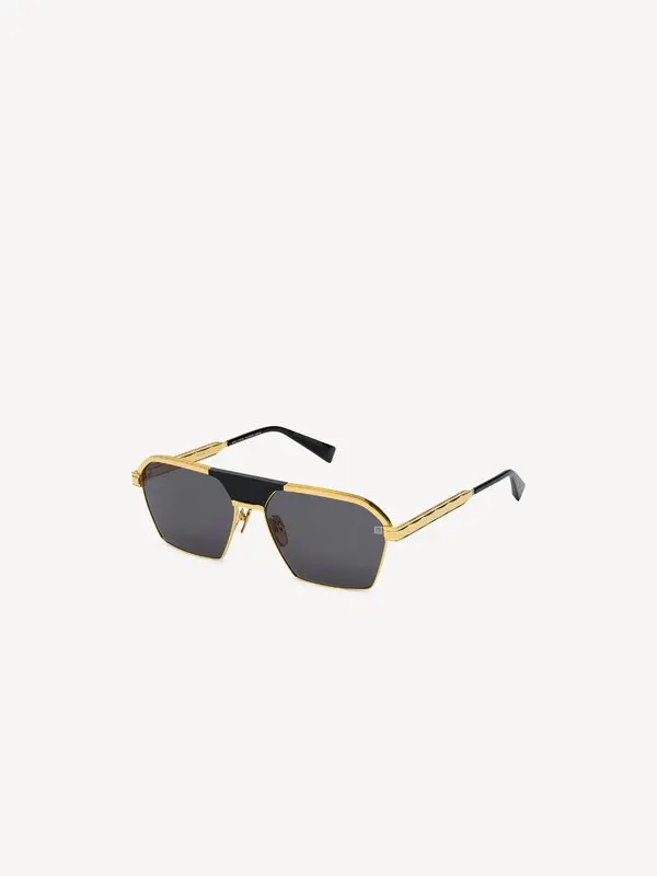 Balmain Sergeant Aviator Sunglasses - Gold