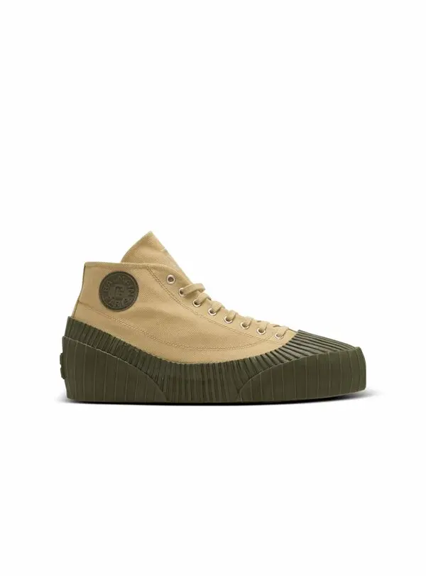 Balmain Riff Low Canvas Sneakers - Beige