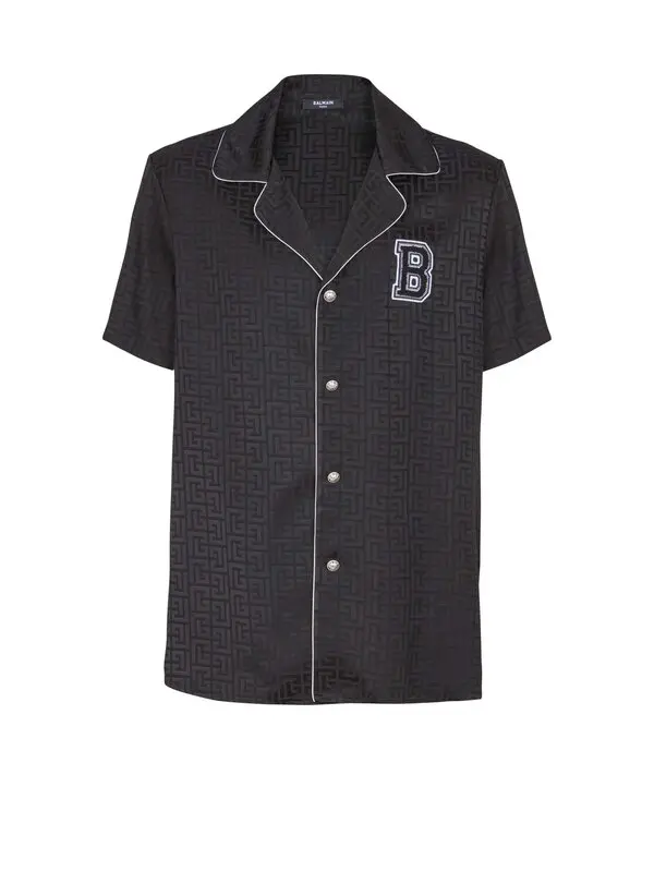 Balmain Varsity Pyjama Shirt - Black
