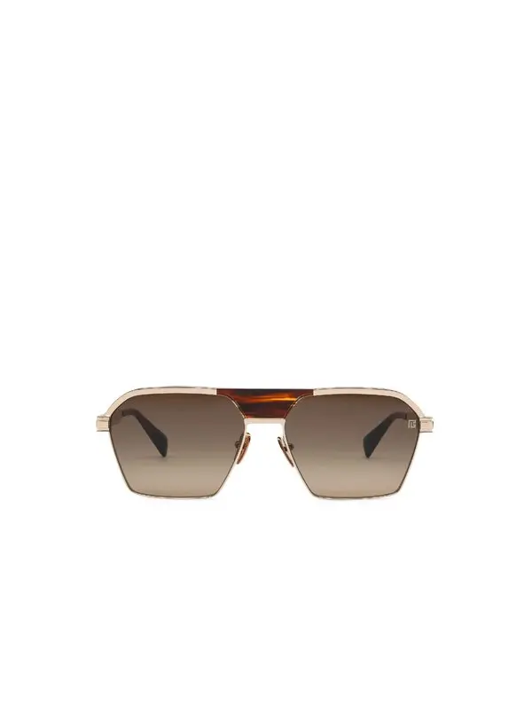 Balmain Sergeant Aviator Sunglasses - Brown