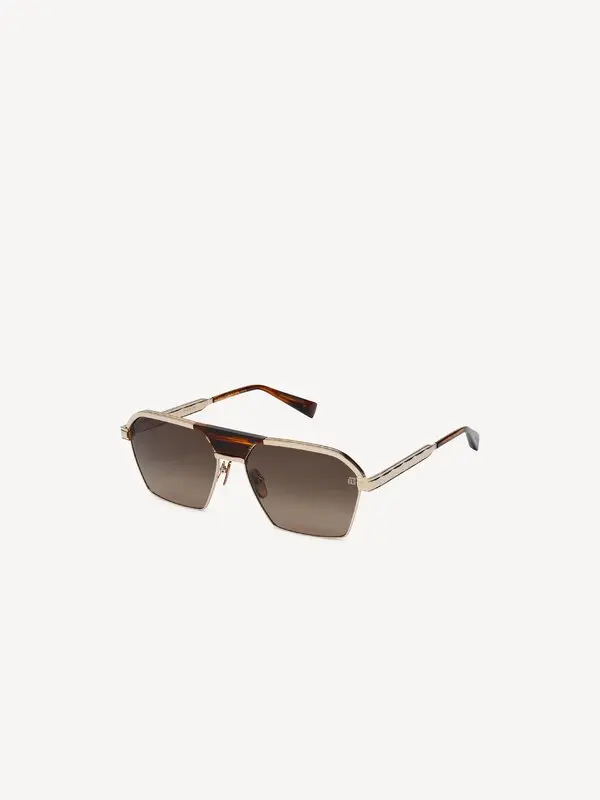 Balmain Sergeant Aviator Sunglasses - Brown