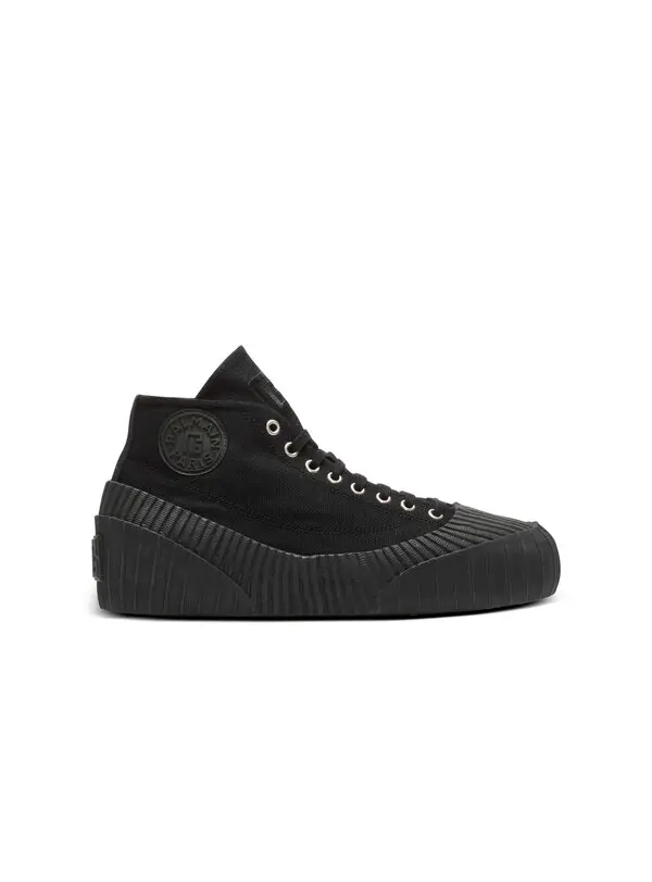 Balmain Riff Low Canvas Sneakers - Black