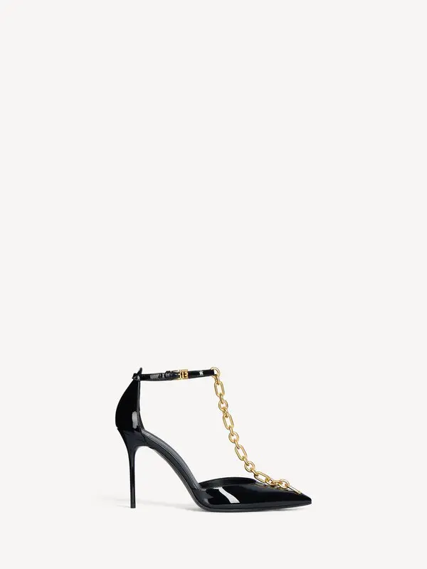 Balmain Sync Patent Leather Stilettos - Black
