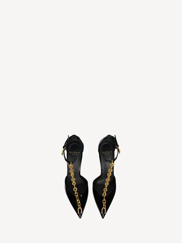 Balmain Sync Patent Leather Stilettos - Black