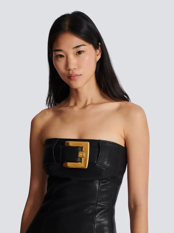 Balmain Bustier Dress With Anthem Belt