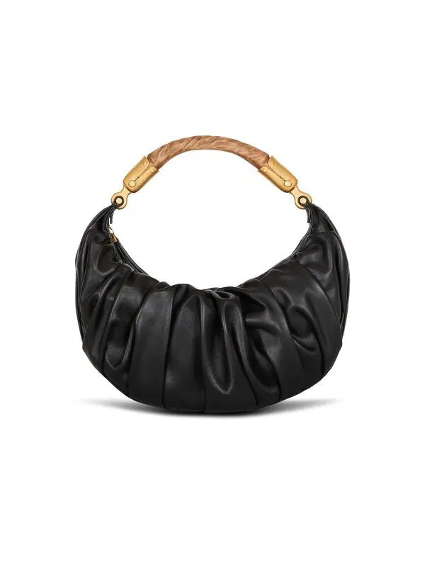 Balmain Medium Gathered Bag - Black
