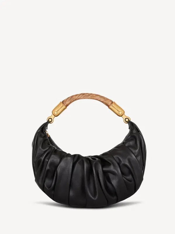Balmain Medium Gathered Bag - Black