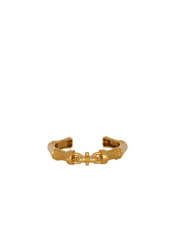 Balmain Brass Bamboo-effect Sync Bracelet - Gold