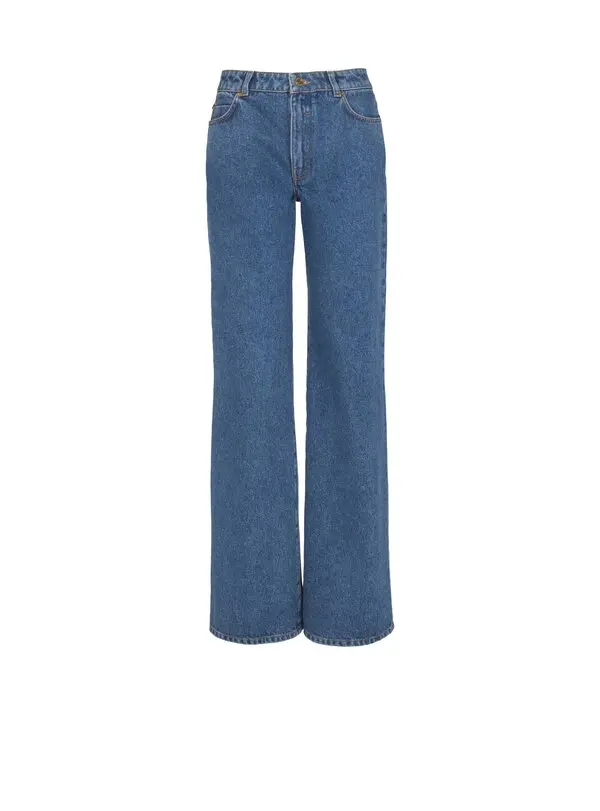 Balmain Straight-leg Denim Jeans - Blue