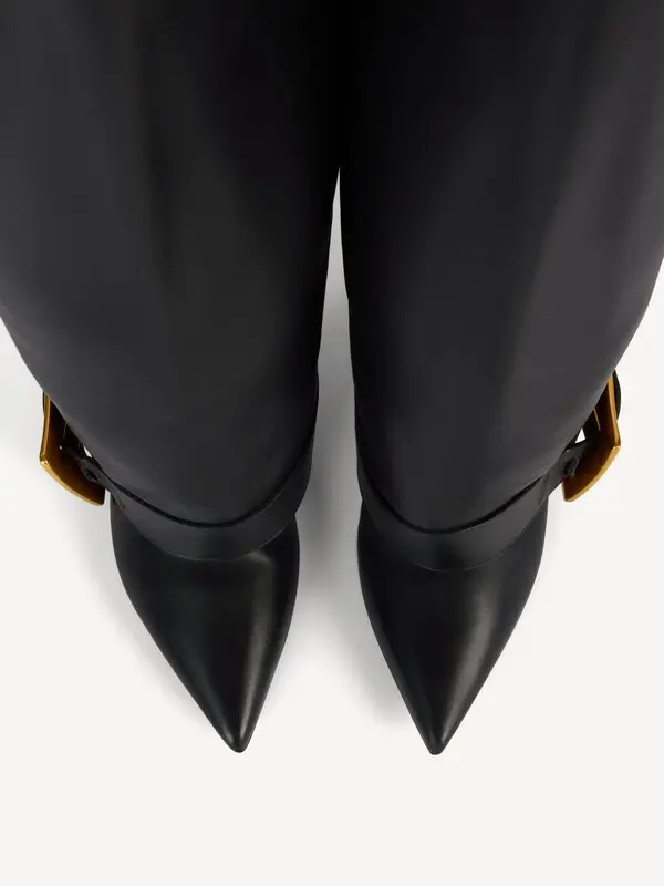 Balmain Anthem Calfskin Leather Boots