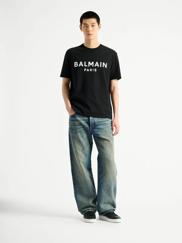 Balmain T-shirt With Print - Black