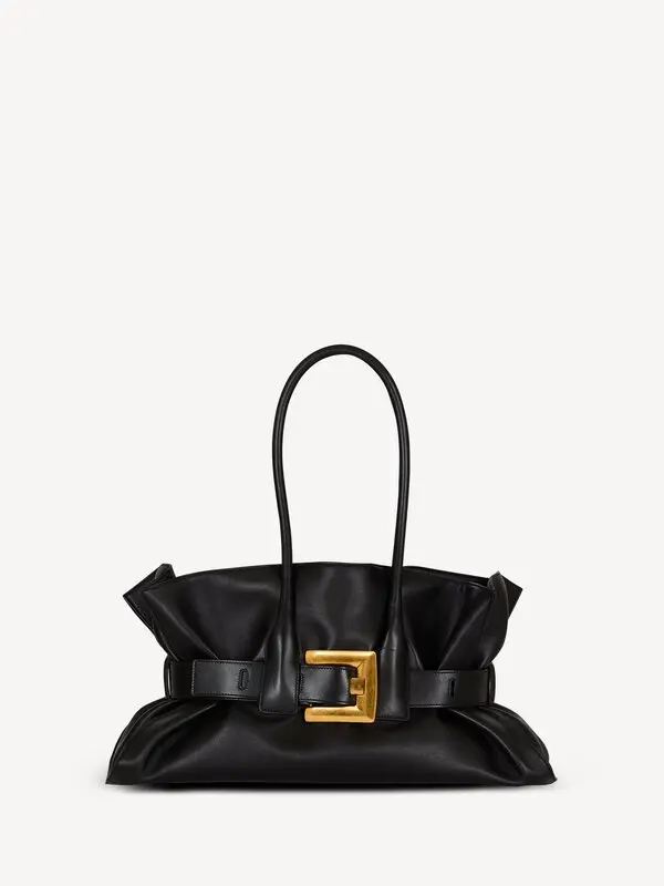 Balmain Large Calfskin Anthem Bag - Black