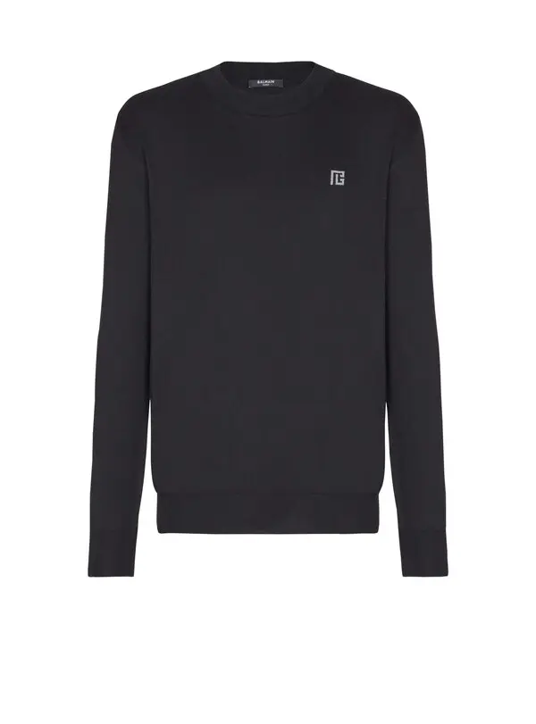 Balmain Fine Silk And Cotton Jumper - Black