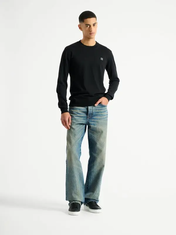 Balmain Fine Silk And Cotton Jumper - Black