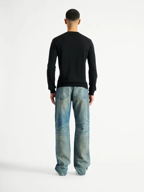 Balmain Fine Silk And Cotton Jumper - Black