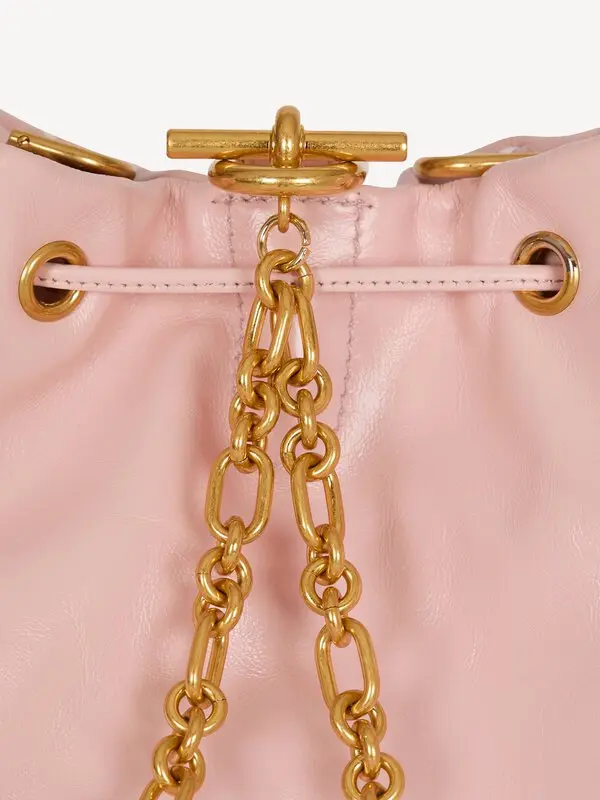 Balmain Pulse Calfskin Leather Backpack - Pink