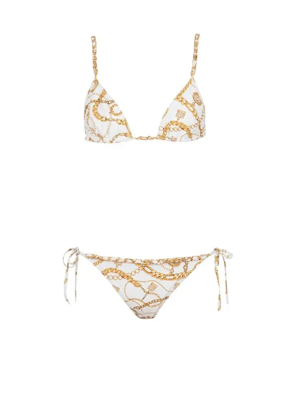 Balmain Printed Two-piece Swimsuit - Gold