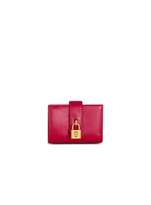 Balmain Pulse Leather Purse - Pink
