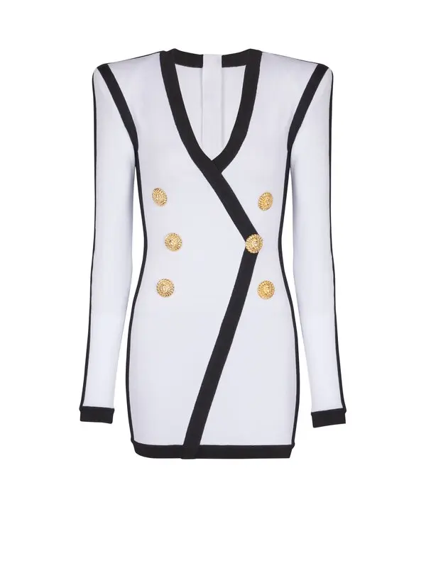 Balmain Tailored Bodycon Mini Dress - White