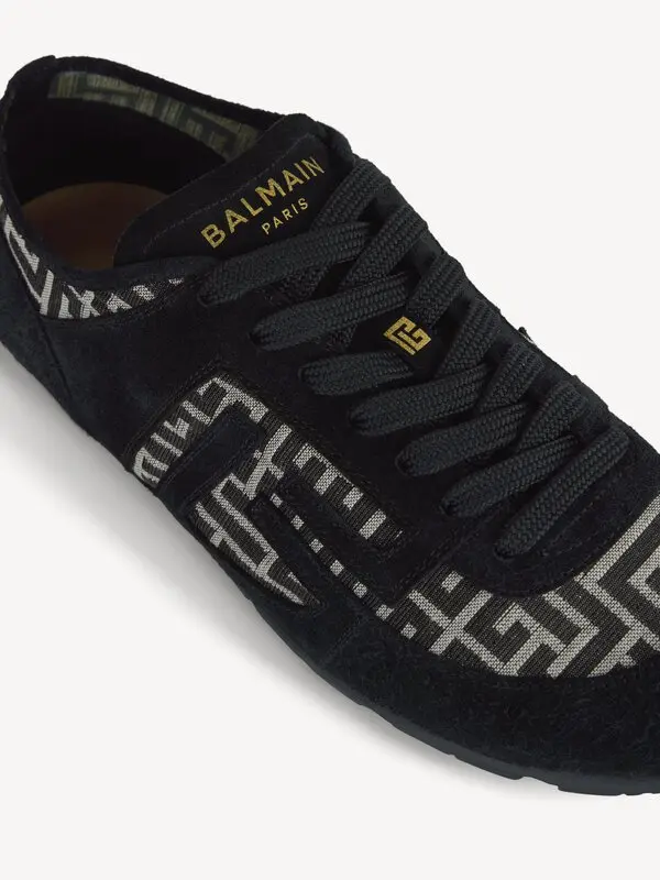Balmain Racer Monogram Jacquard Sneakers