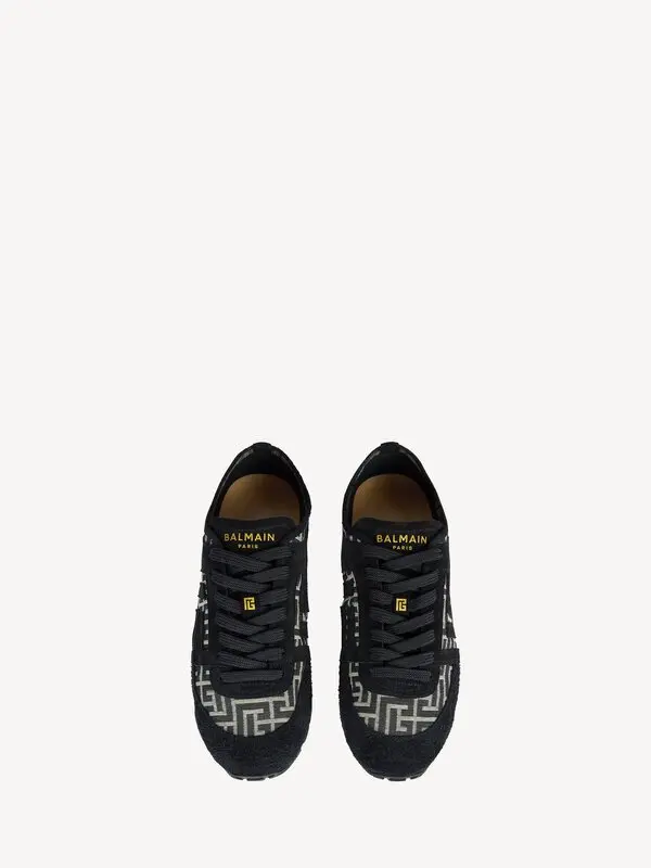 Balmain Racer Monogram Jacquard Sneakers
