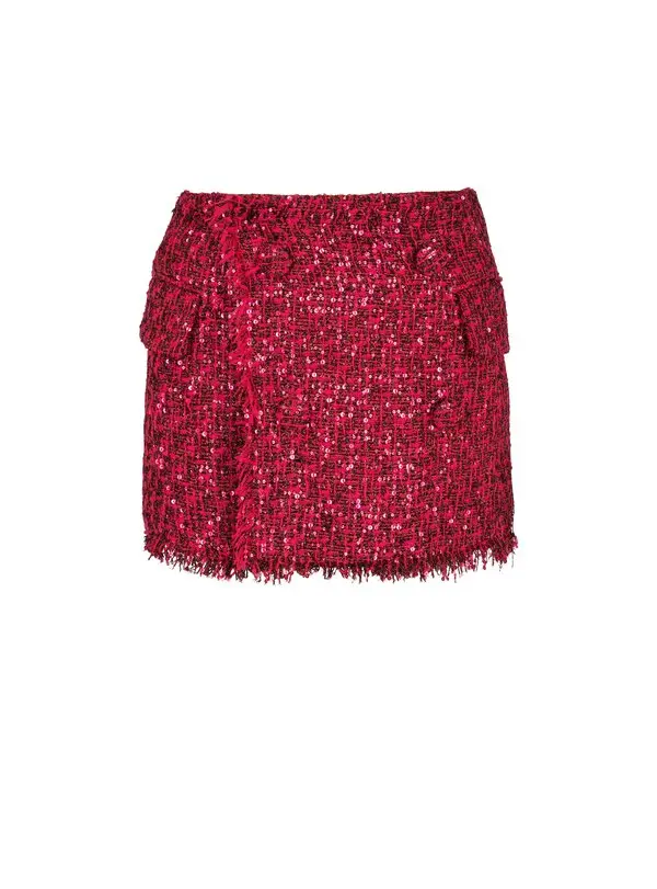 Balmain Sequin Tweed Skort