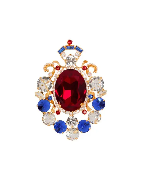 Balmain Gems Crystal Brooch - Red