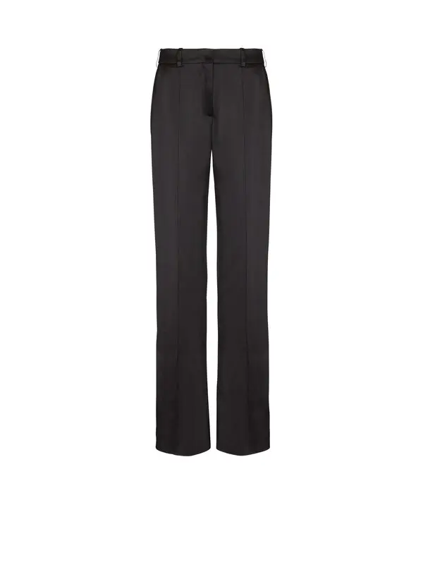 Balmain Straight-leg Tailored Satin Trousers