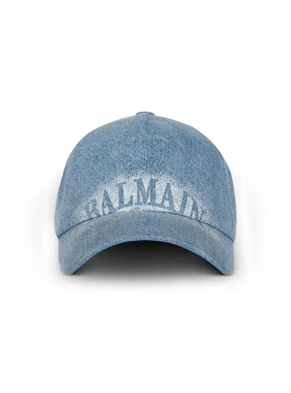 Balmain Denim Cap - Blue