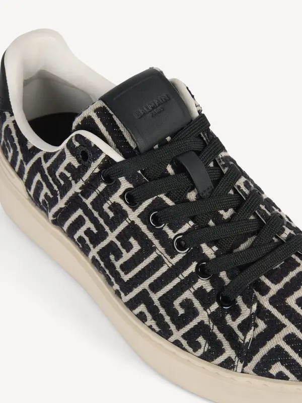 Balmain Monogram Jacquard B-court Trainers