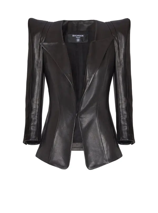 Balmain Fitted Lambskin Jacket
