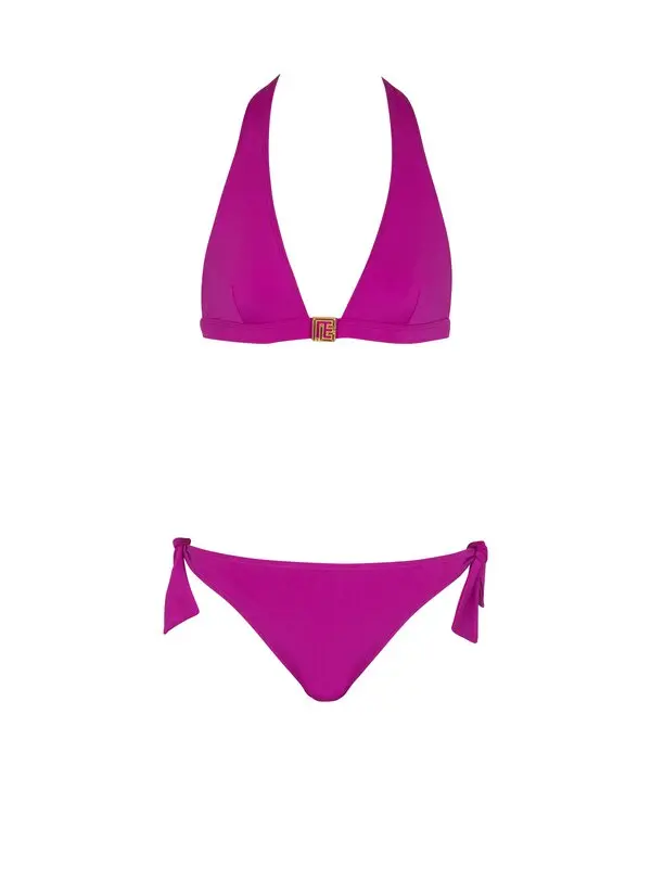 Balmain Two-piece Pb Logo Swimsuit - Purple