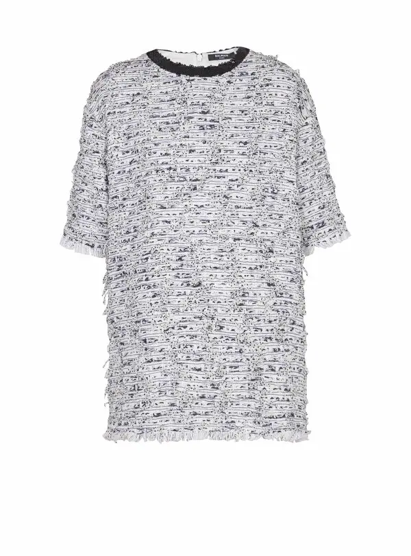 Balmain Tweed Loose T-shirt