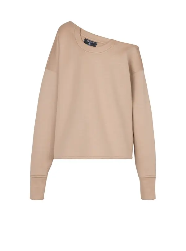 Balmain Asymmetrical Jersey Sweatshirt